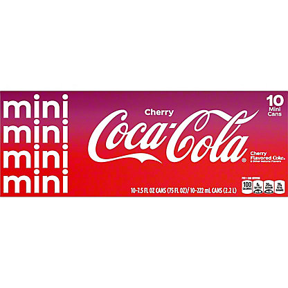 Coca-Cola Cherry Coke Mini 7.5 oz Cans, 10 pk - Walmart.com