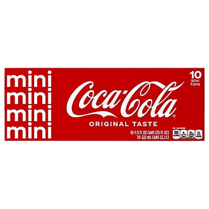 Coca-Cola Classic Coke Mini 7.5 oz Cans, 10 pk - Walmart.com