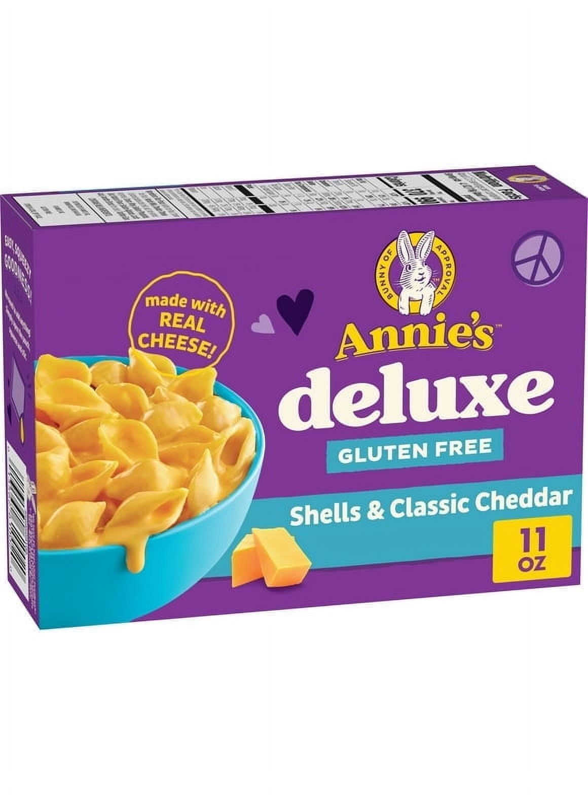 Pack of 2 Annie's Deluxe Classic Cheddar Shells Gluten Free Mac and ...