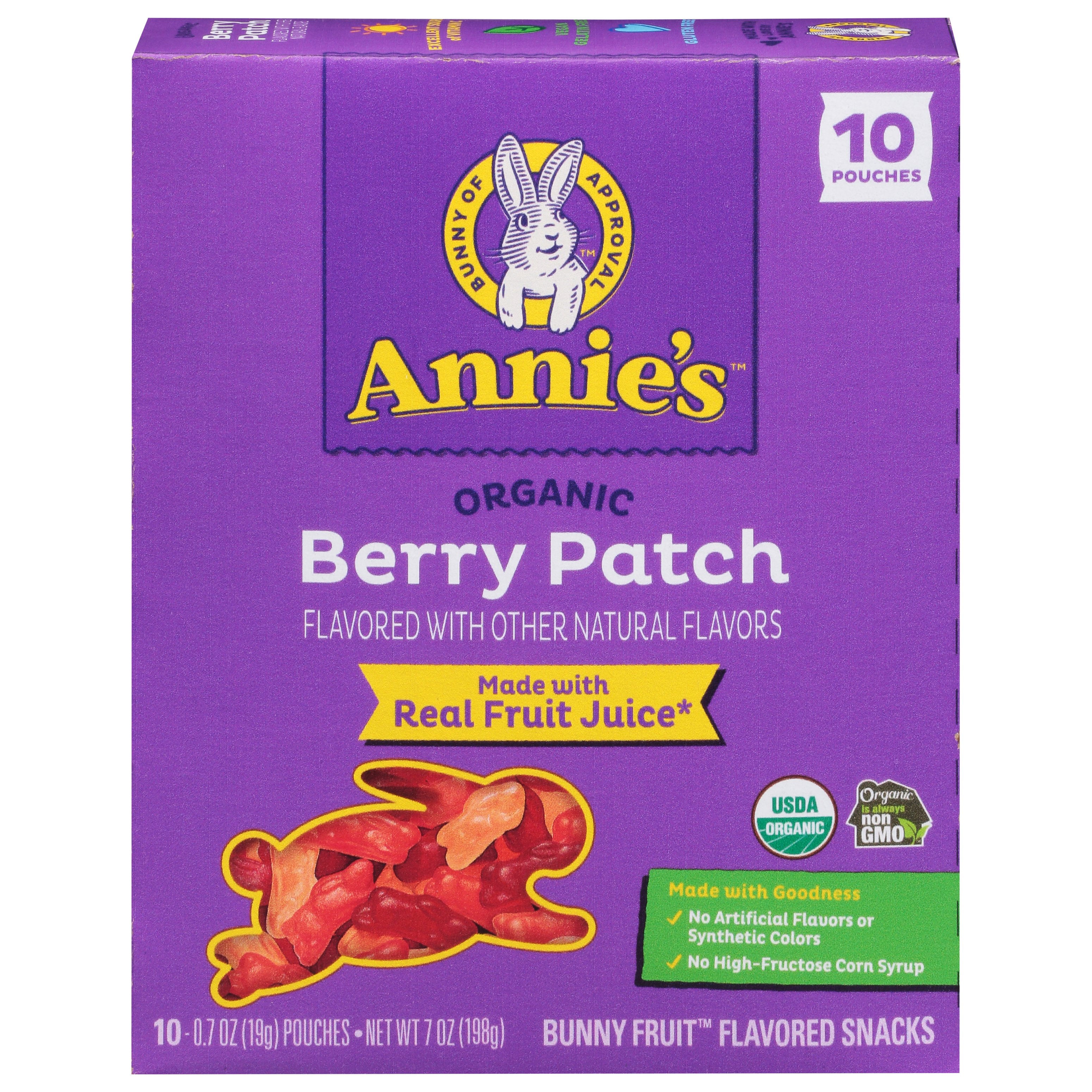 Annie's Organic Berry Patch Bunny Fruit Snacks - 10 ct- Pack of 2 ...