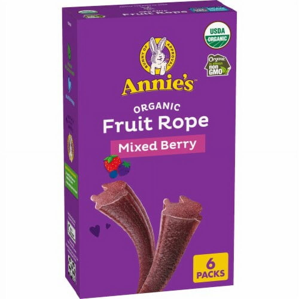 Annie's Organic Mixed Berry Fruit Rope 6 ct / 0.67 oz - Pack of 2 ...