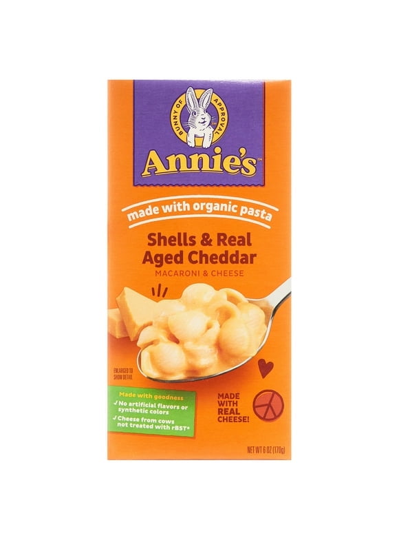 Pack of 2 Annie's Real Aged Cheddar Shells Macaroni & Cheese Dinner ...