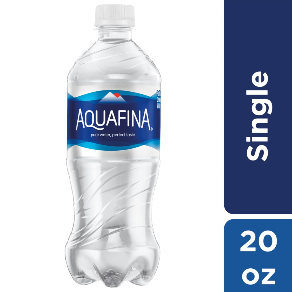 Pack of 2 Aquafina Purified Drinking Bottled Water, 20 fl oz (Package ...