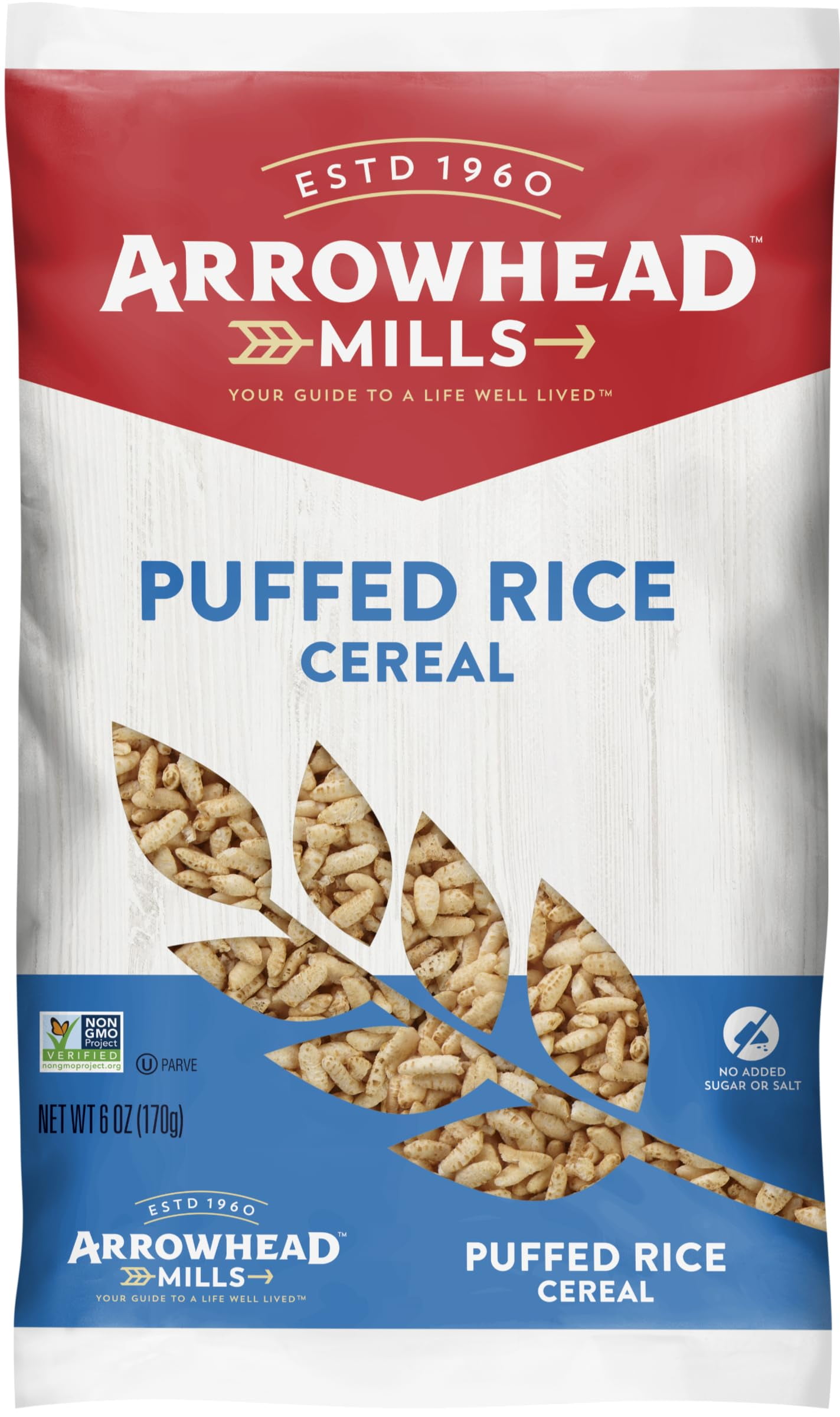 Pack of 2 - Arrowhead Mills Natural Puffed Rice Cereal - 6 Oz Packaging ...