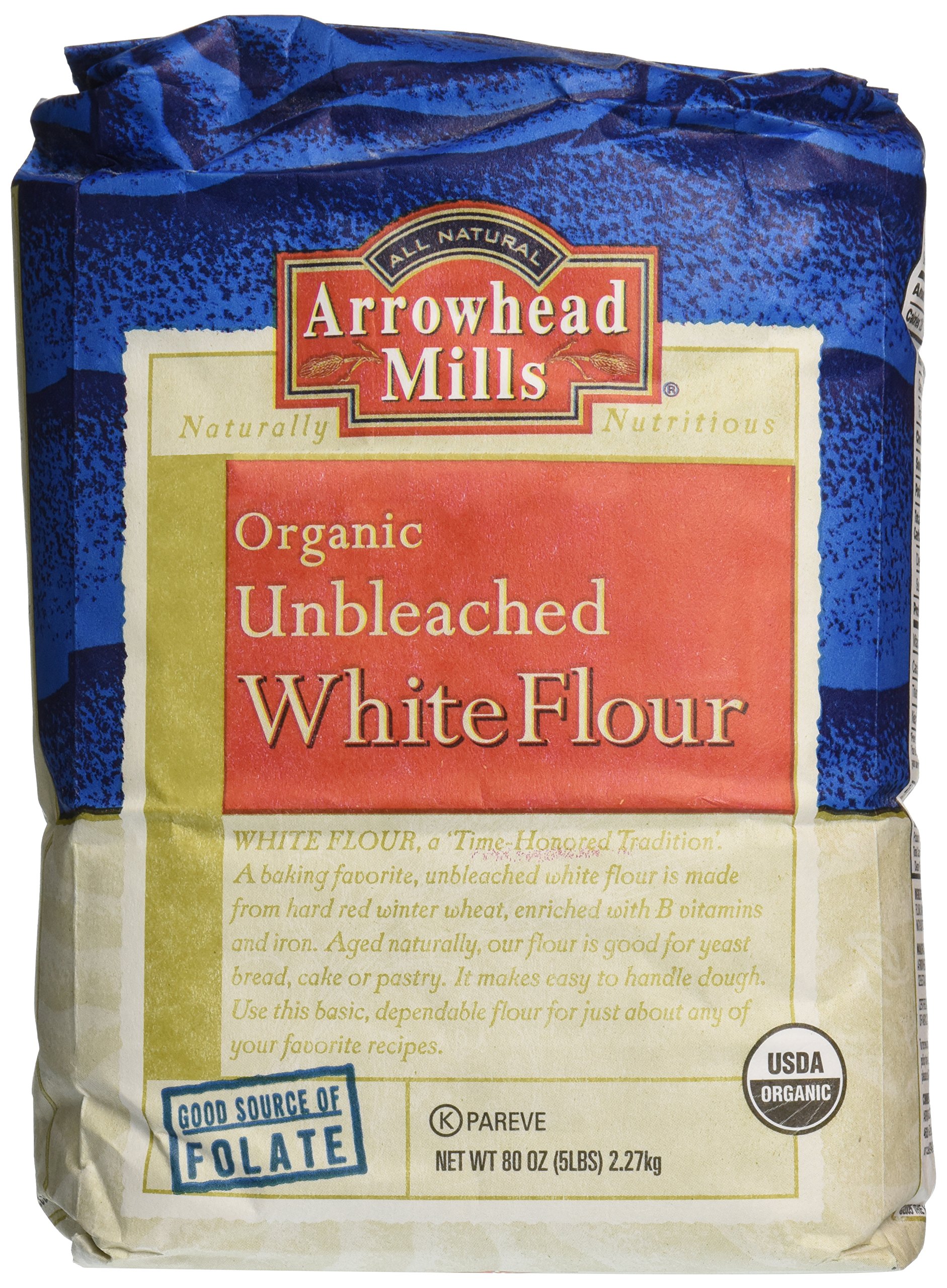 Pack of 2 Arrowhead Mills White Unbleached Flour, 5 lb - Walmart.com