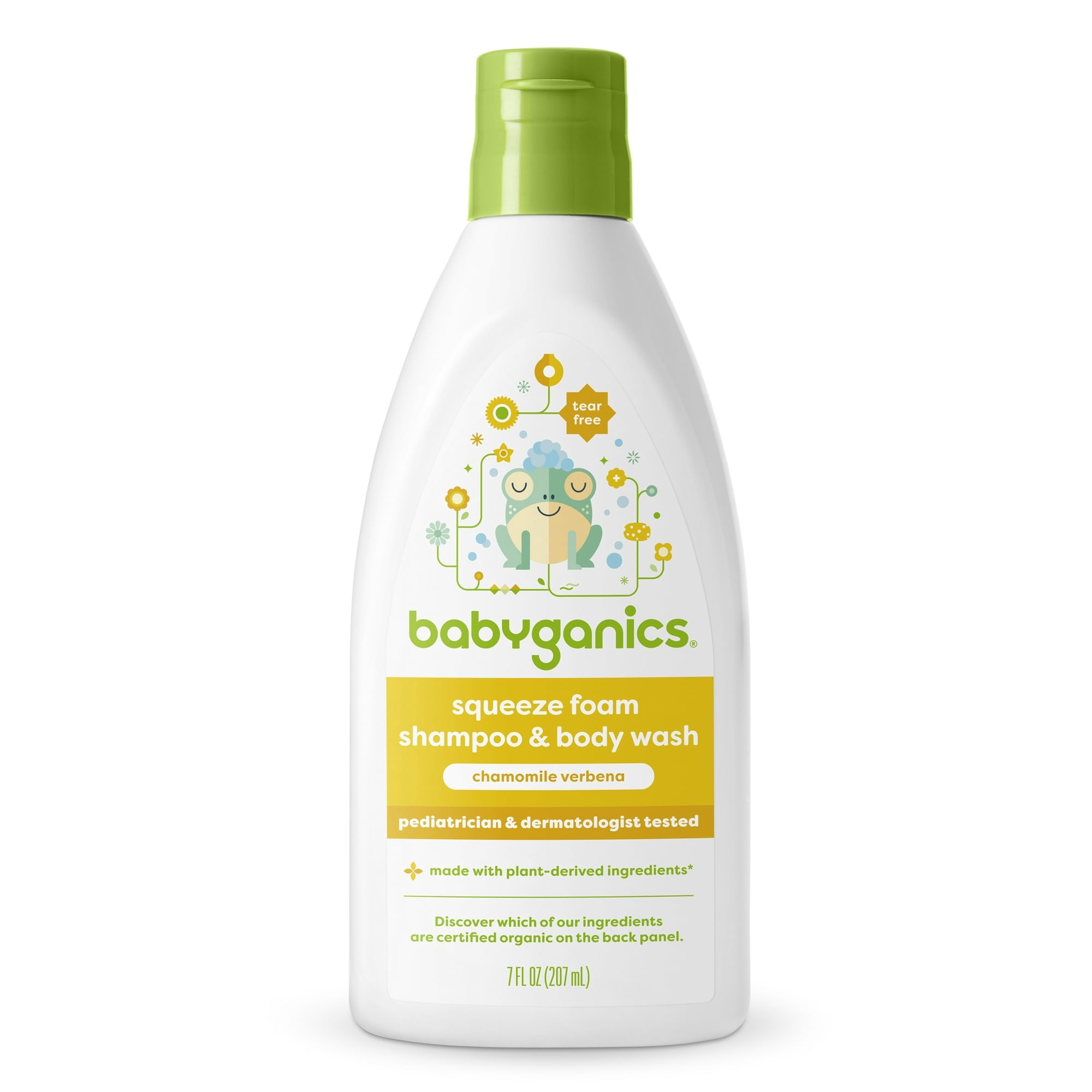 Pack of 2 Babyganics Baby Shampoo + Body Wash Squeeze Foam, Chamomile ...