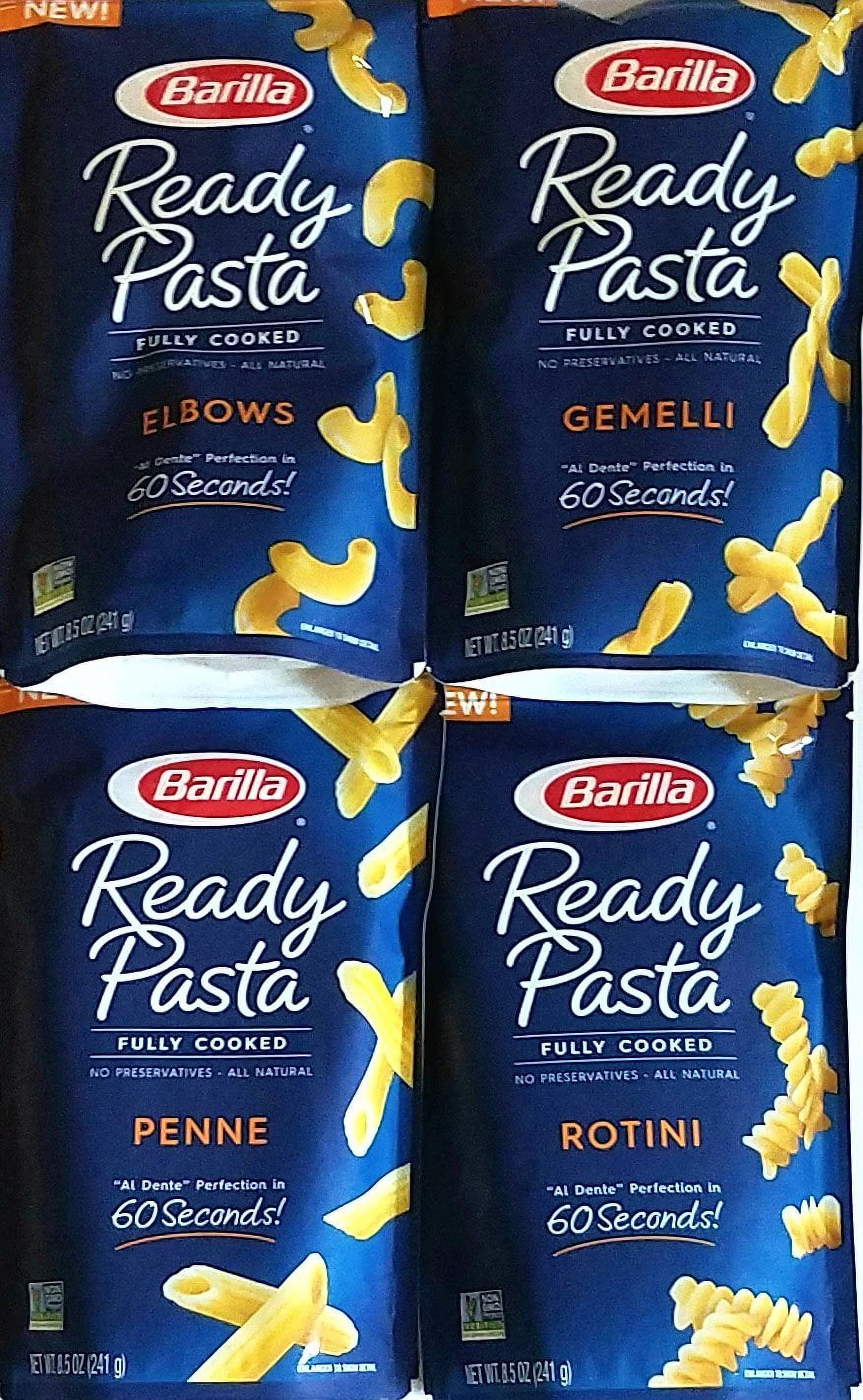 Pack of 2 - Barilla Fully Cooked Ready Pasta, Variety 4 Pack: 1 Pouch ...