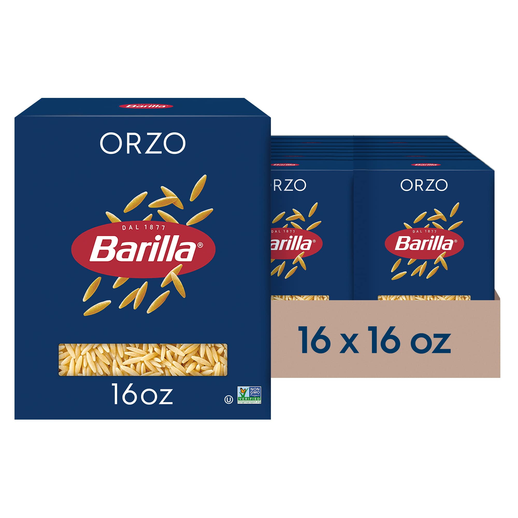 Pack of 2 - Barilla Orzo Pasta, 16 Oz Box (Pack Of 16) - Non-Gmo Pasta ...