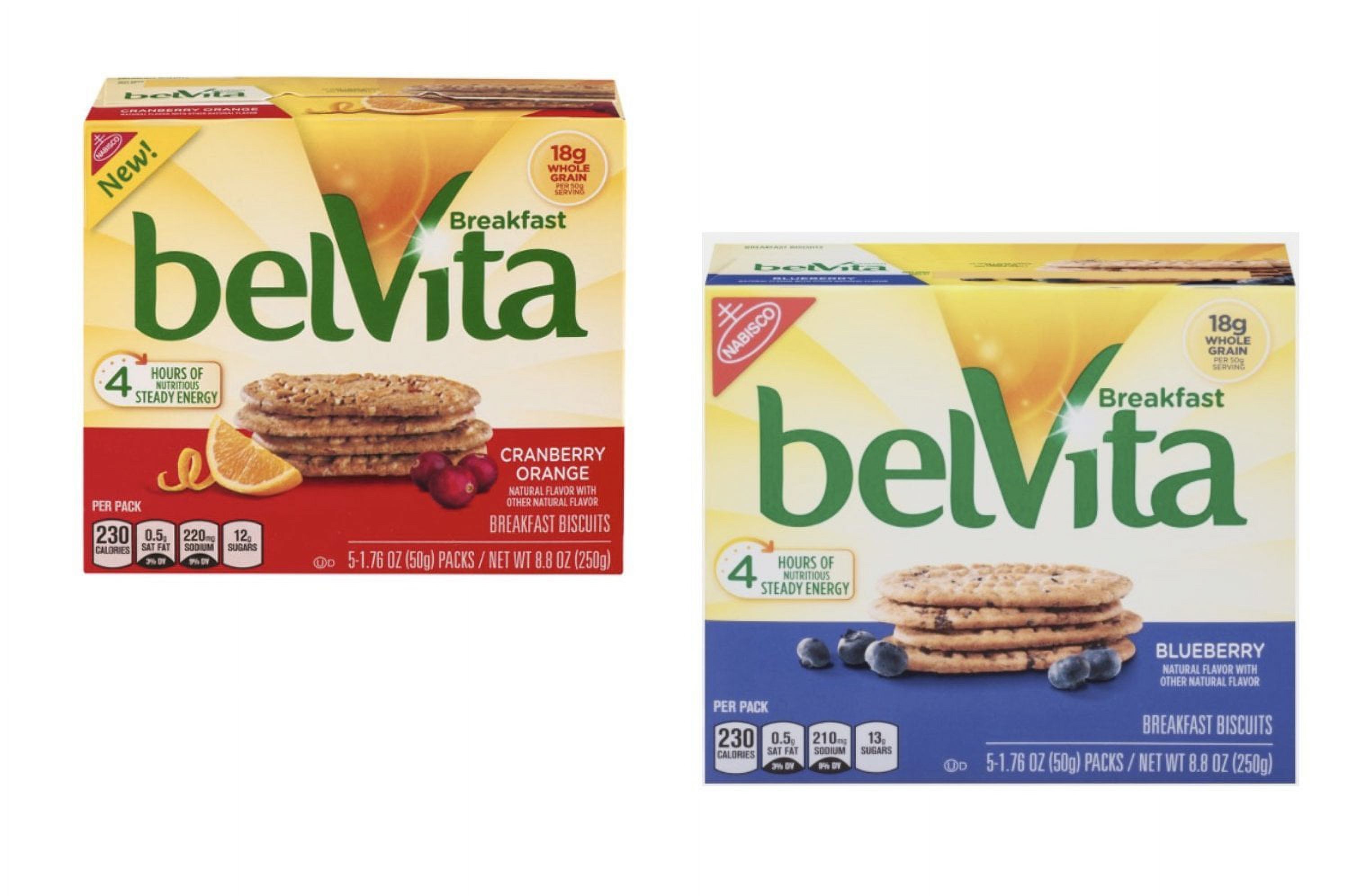 Pack of 2 - Belvita Breakfast Biscuits Cranberry Orange + Blueberry ...