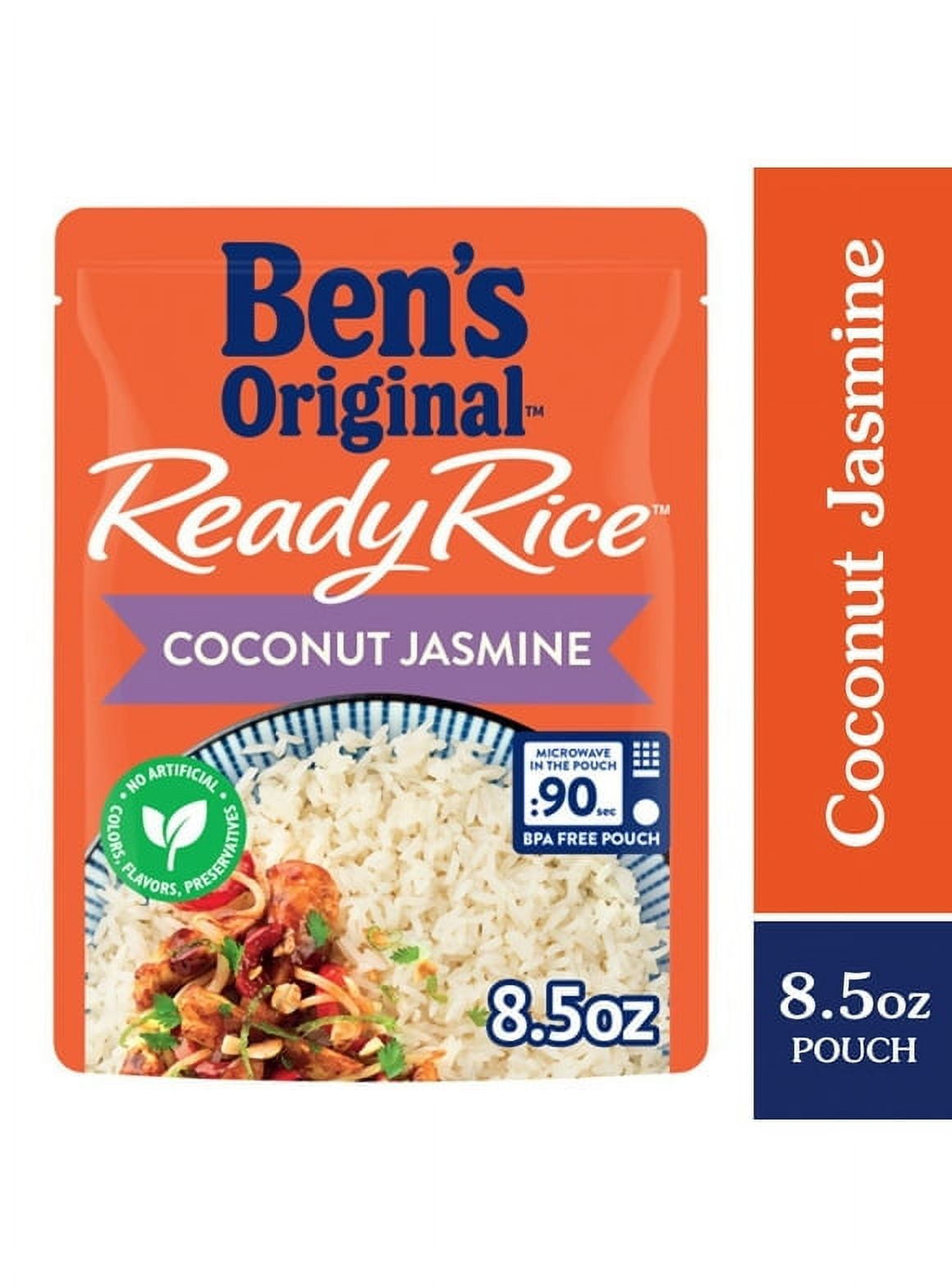 Pack of 2 Ben's Original Ready Rice Coconut Jasmine Flavored Rice, Easy ...
