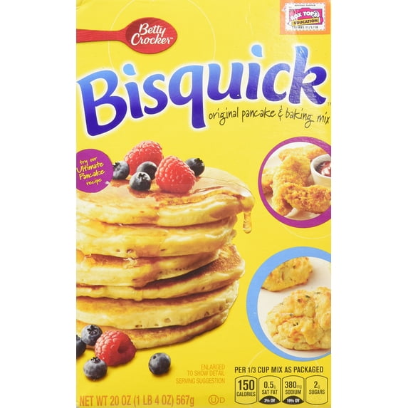 Betty Crocker Bisquick Pancake and Baking Mix, Original, Makes About 30 ...
