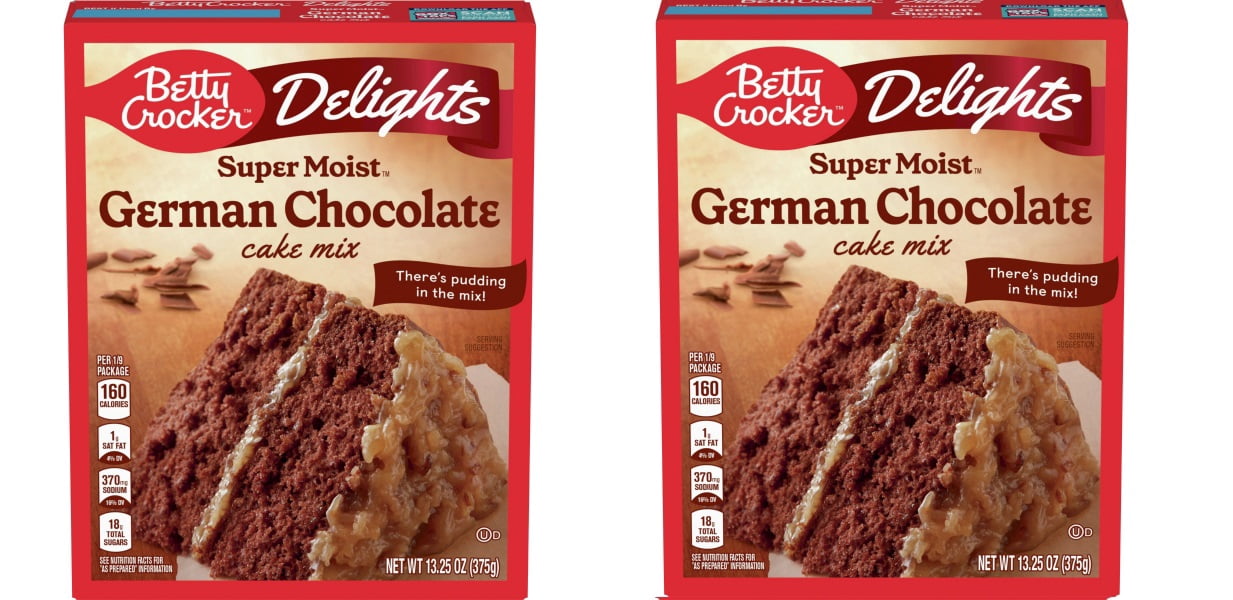 Pack of 2 Betty Crocker Delights Supermoist German Chocolate Cake Mix ...