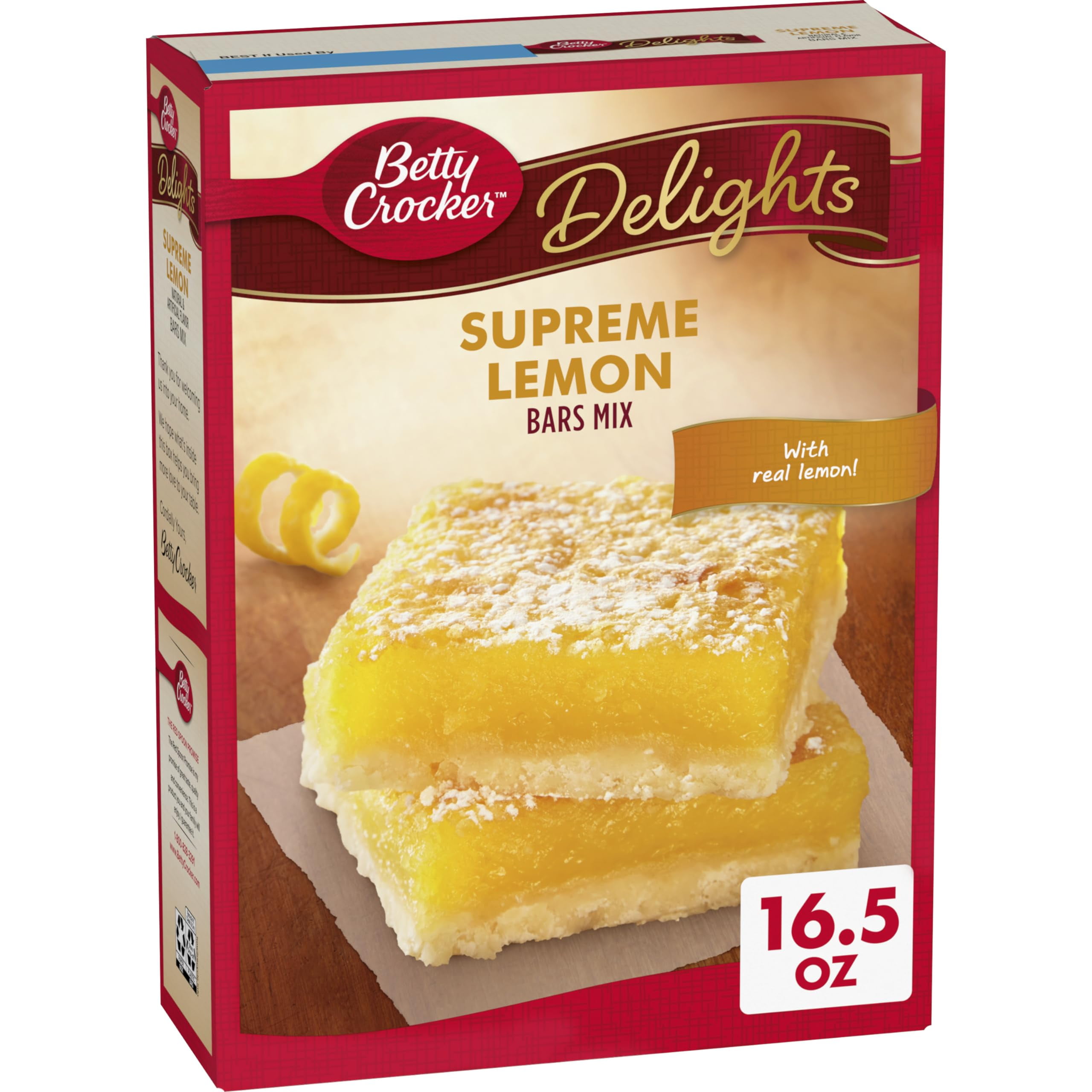 Pack of 2 - Betty Crocker Delights Supreme Lemon Bars Mix, 16.5 Oz. - Walmart.com