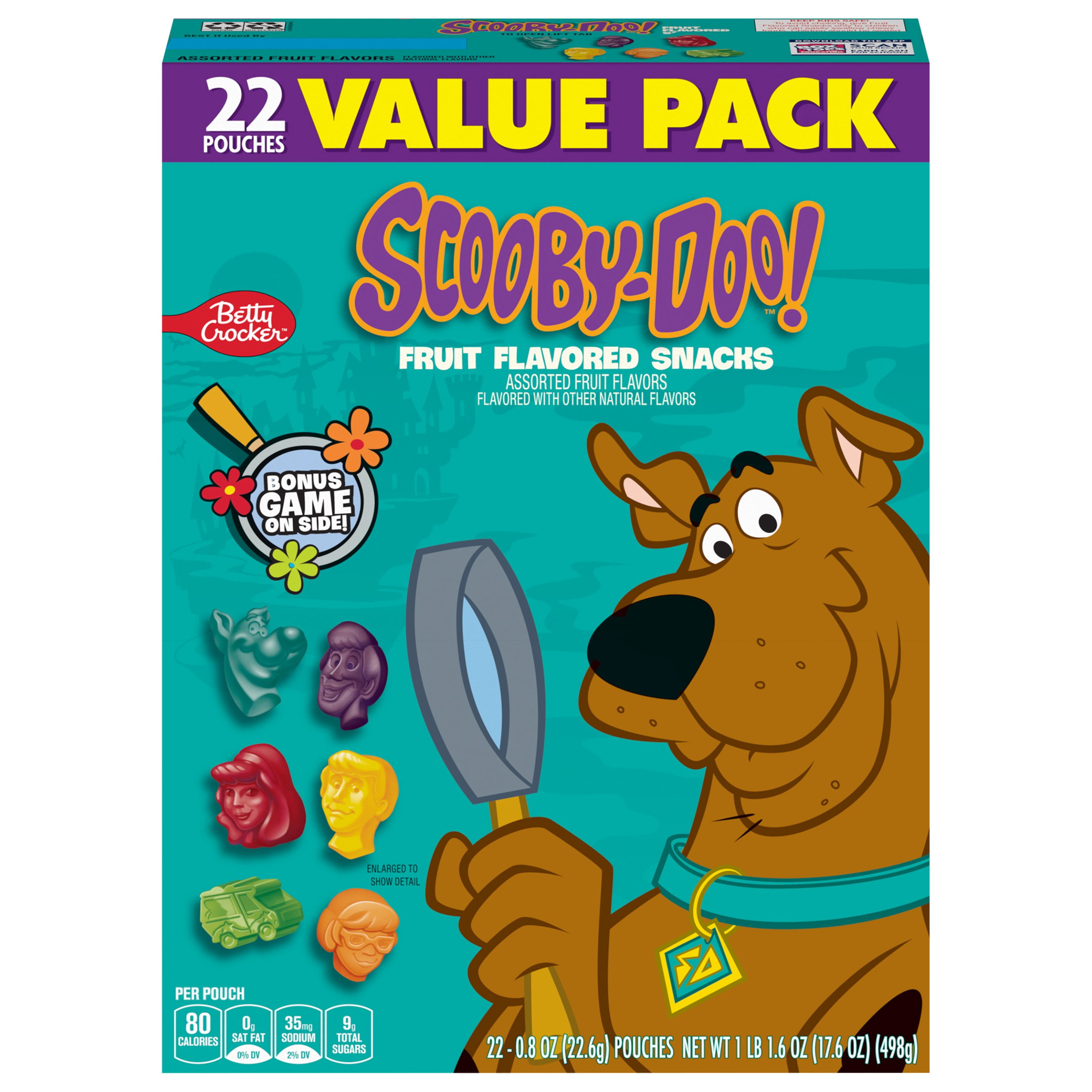 Betty Crocker Scooby Doo Fruit Flavored Snacks - 22 ct (Pack of 2 ...