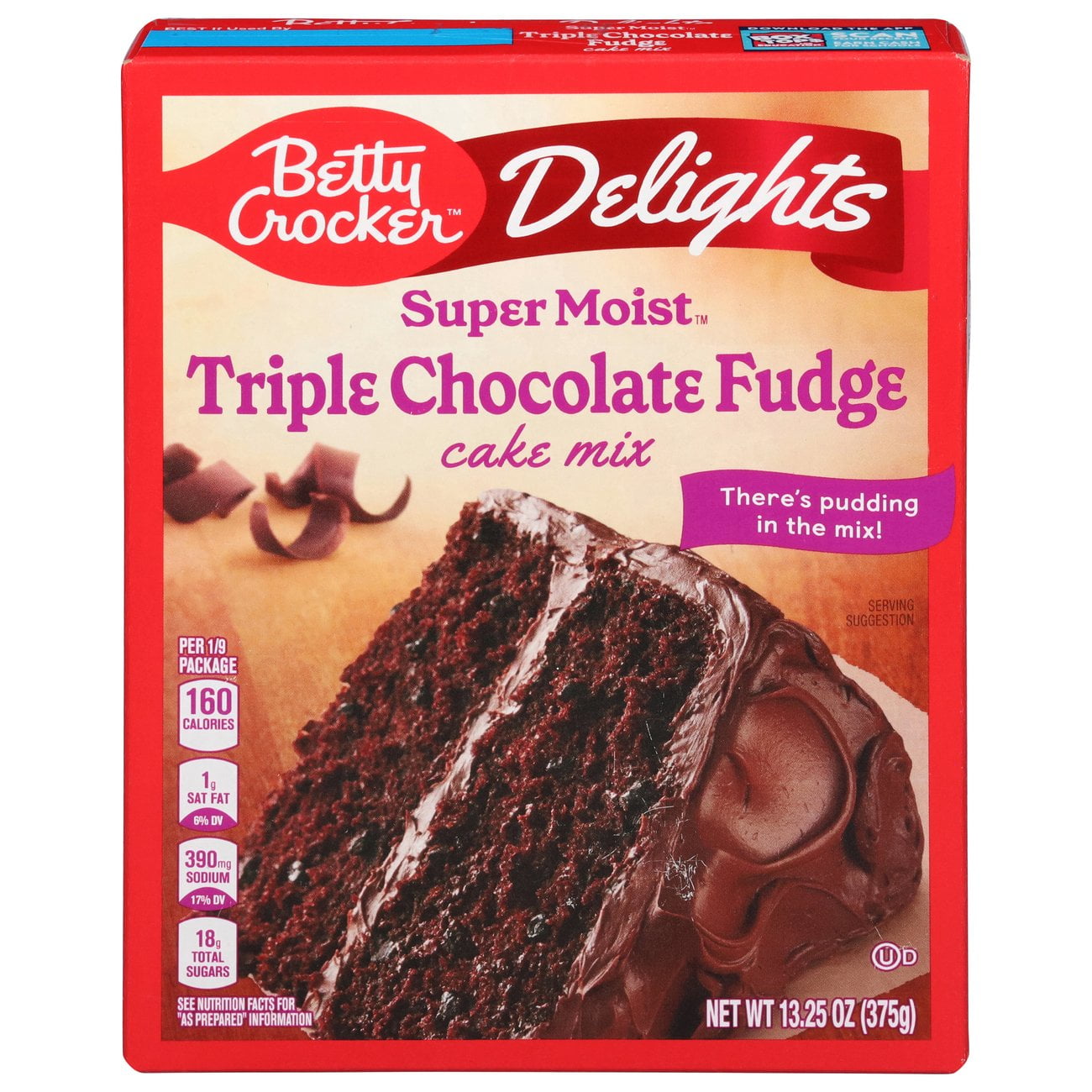 Pack of 2 Betty Crocker Super Moist Triple Chocolate Fudge Cake Mix, 13 ...