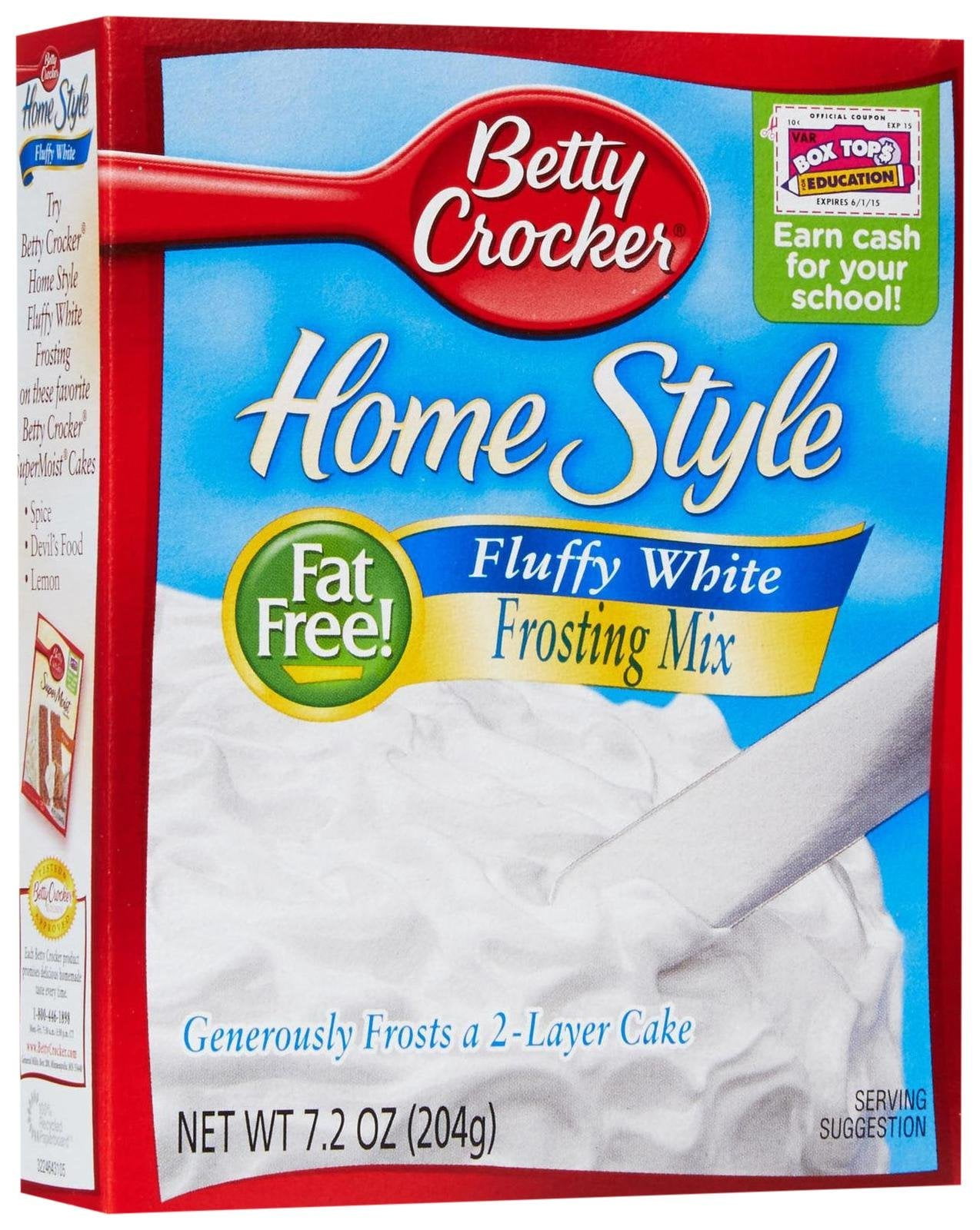 Pack of 2 - Betty Crocker White Fluffy Box Frosting, 7.2 Oz - Walmart.com