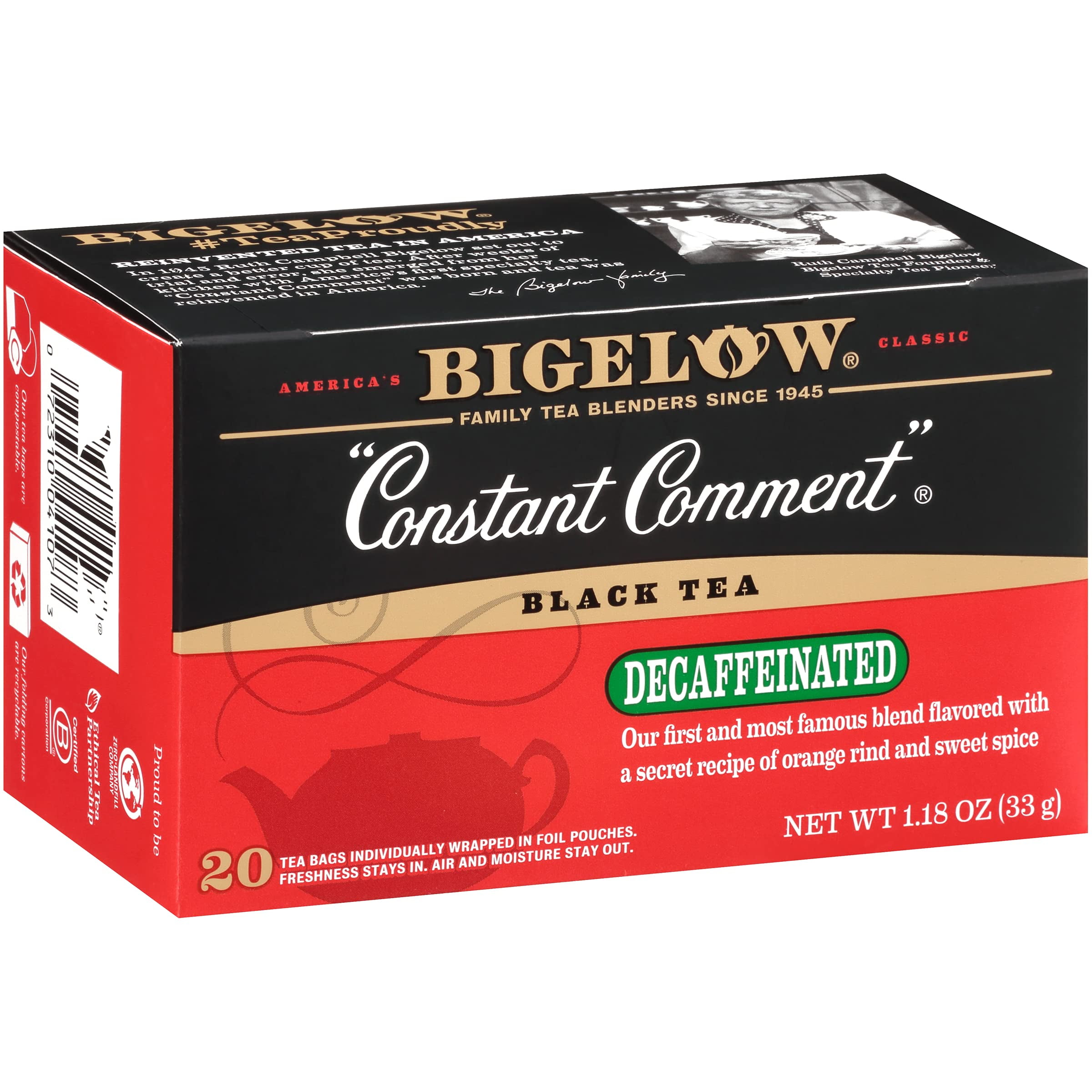 Pack of 2 - Bigelow Tea Decaffeinated Constant Comment Black Tea, Decaf ...