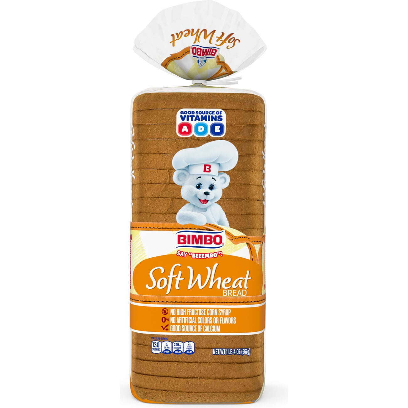 Pack of 2 Bimbo Sliced Soft Wheat Bread, 20 oz (Package May Vary ...
