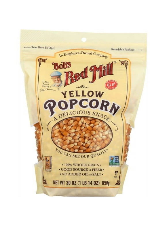 Pack of 2 Bob's Red Mill Gluten Free, Whole Yellow Popcorn, 30 oz ...
