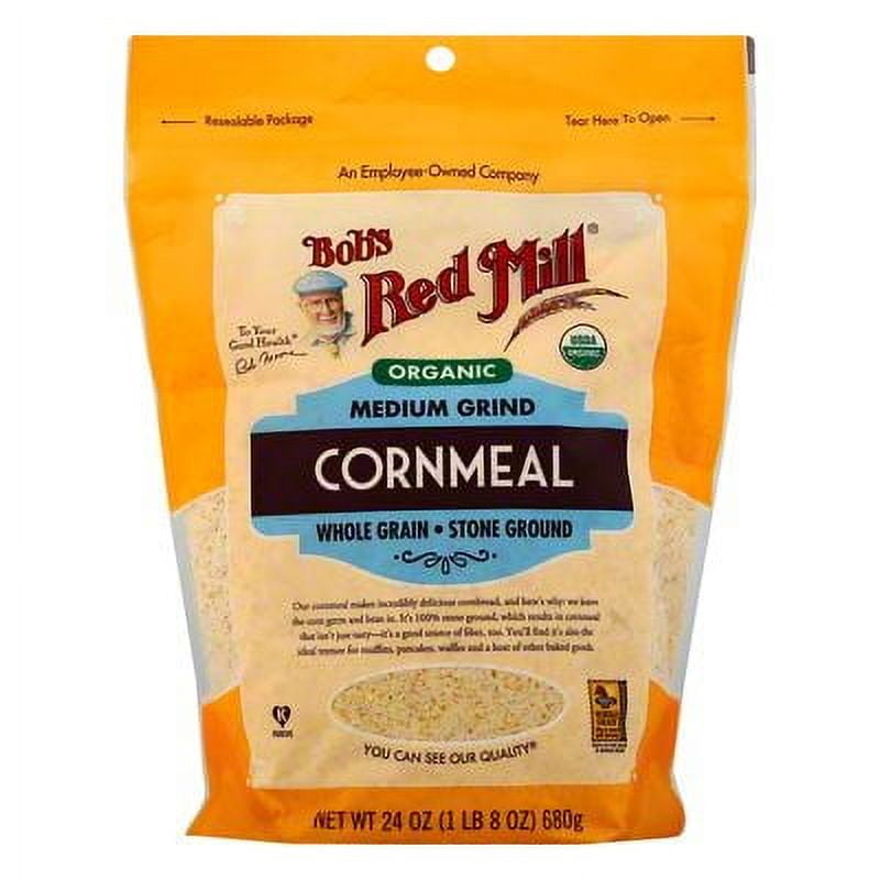 Pack of 2 - Bob's Red Mill Organic Medium Grind Cornmeal, 24.00 oz ...