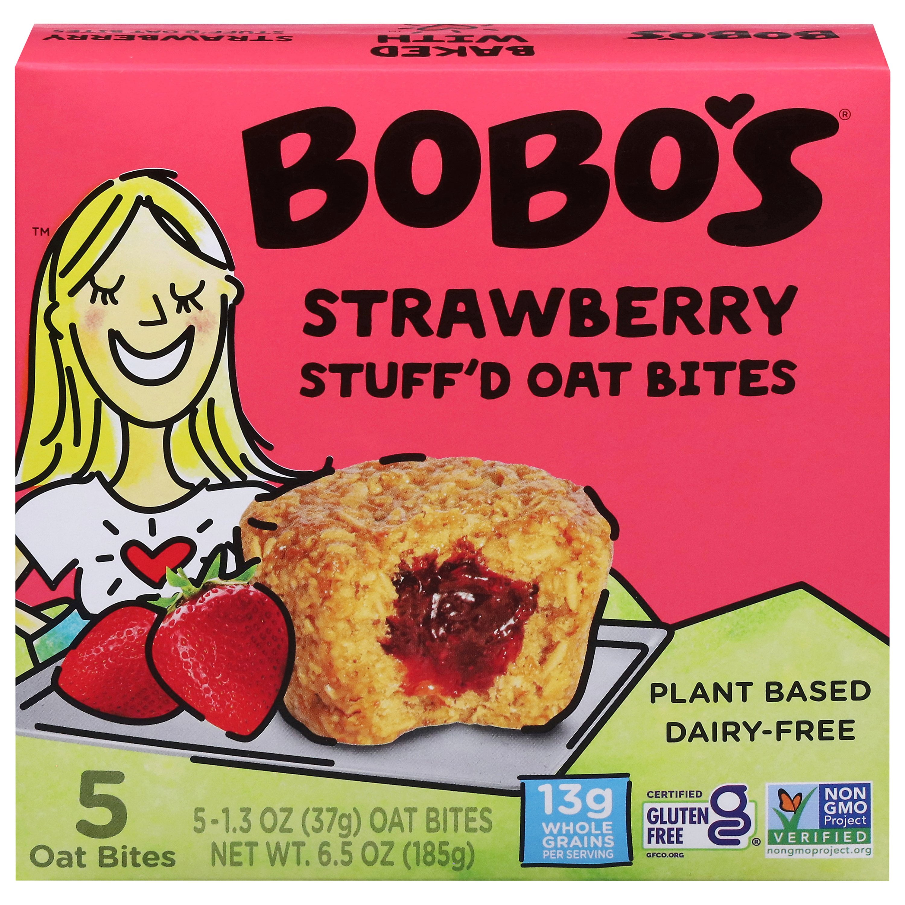 Pack of 2 Bobo's Stuff'd Oat Bites - Strawberry, 5 ct (Package May Vary ...