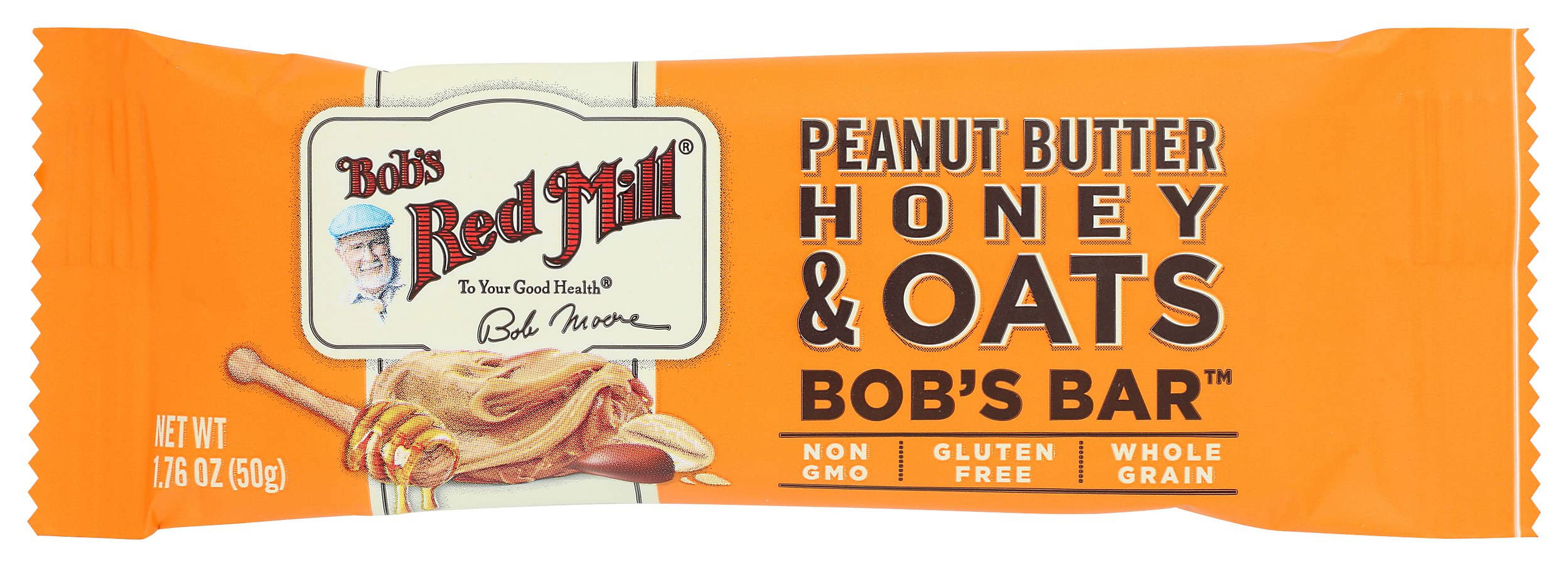Pack of 2 - Bobs Red Mill Bobs Bar, Peanut Butter Honey & Oats, Gluten ...
