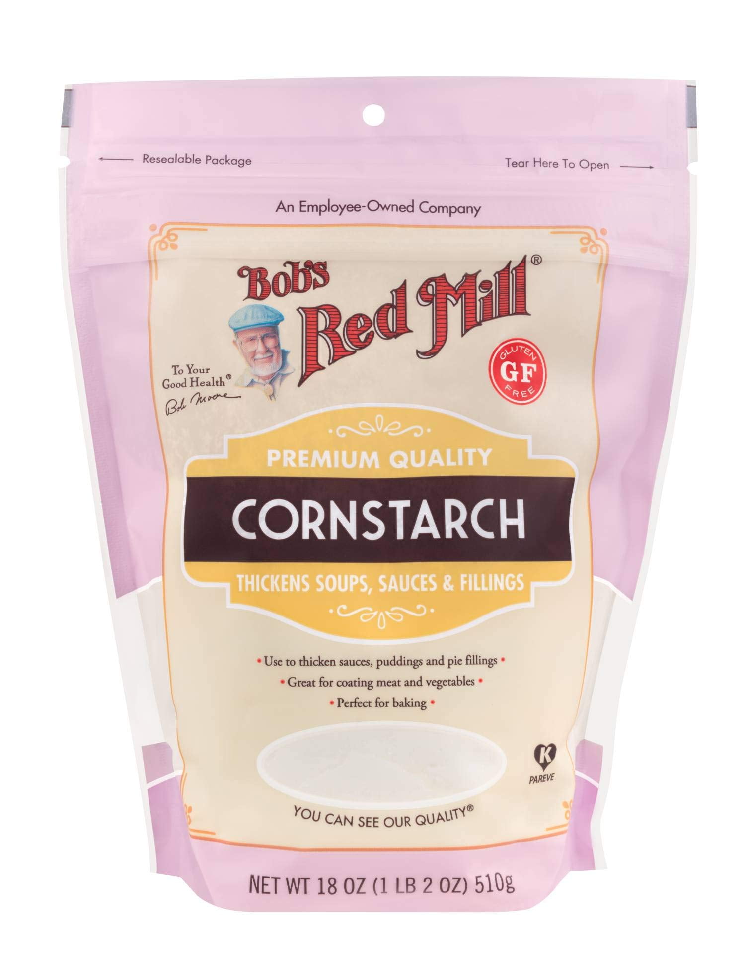 Pack of 2 - Bobs Red Mill Corn Starch, 18 Ounce Packaging May Vary ...