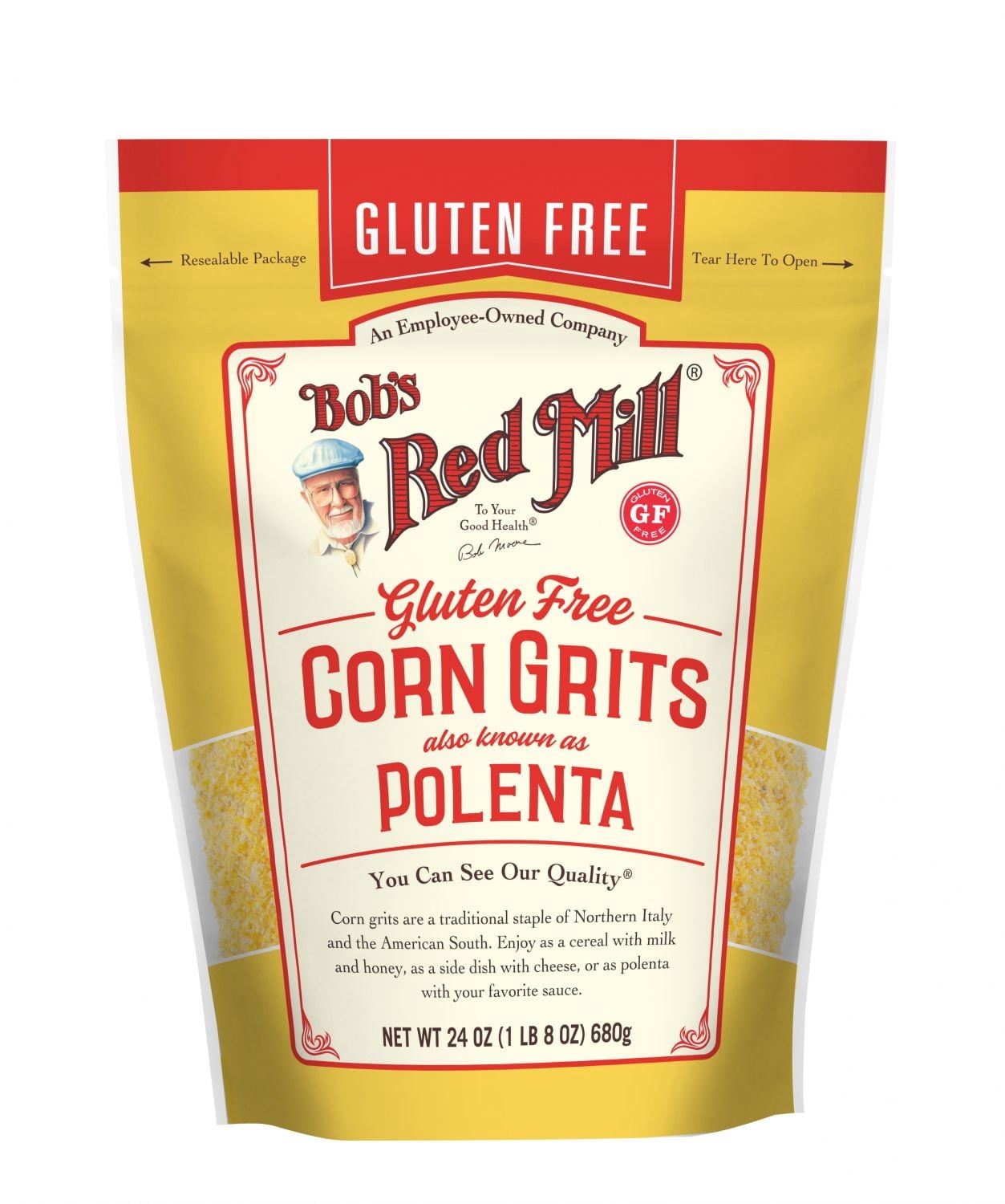 Bobs Red Mill Gluten Free Corn Grits / Polenta, 24 Ounce Packaging May ...