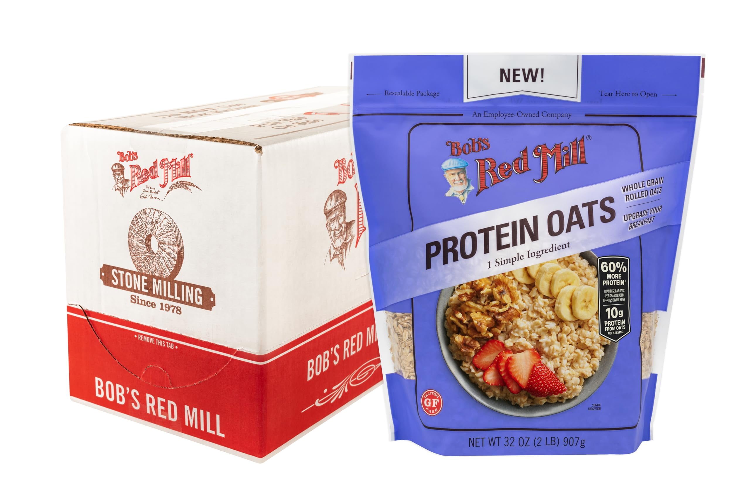 Pack of 2 - Bobs Red Mill Gluten Free Protein Oats, 32Oz (Pack Of 4 ...