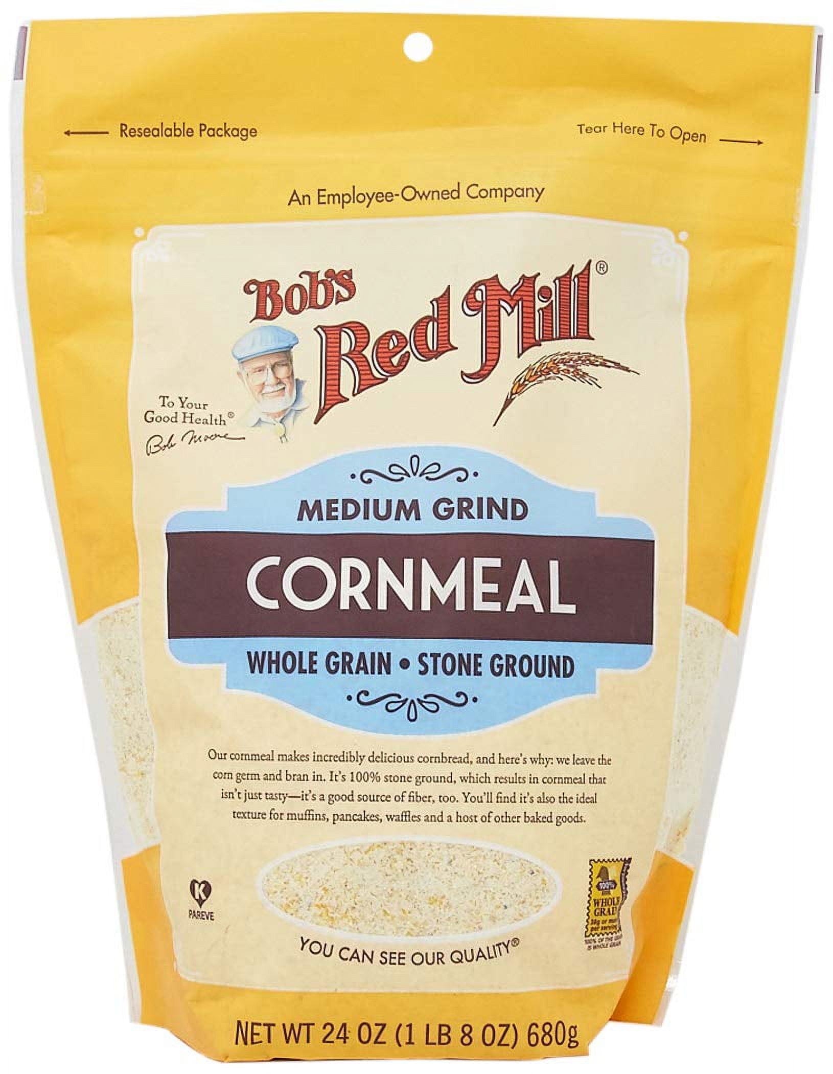Pack of 2 - Bobs Red Mill Medium Grind Cornmeal, 24 Oz Packaging May ...