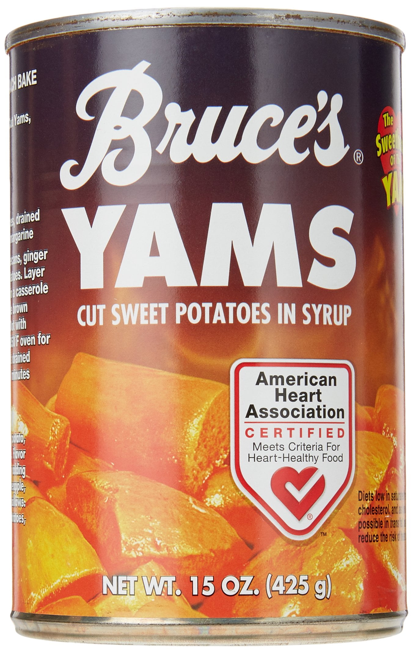 Pack Of 2 Bruce's Yams Yams Cut Sweet Potatoes In Syrup, 15 oz (Package ...