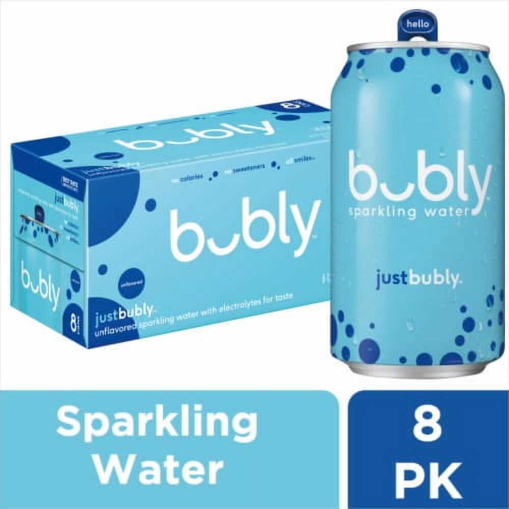 Pack of 2 - Bubly Just Bubly Sparkling Water Cans 8 pk / 12 fl oz ...
