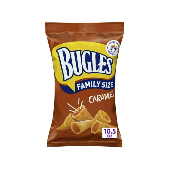 Pack of 2 Bugles Crispy Corn Snacks, Sweet & Salty Caramel, Snack Bag ...