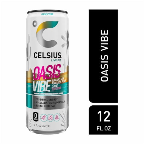 Pack of 2 - CELSIUS Sparkling Oasis Vibe Energy Drink Can 12 fl oz ...