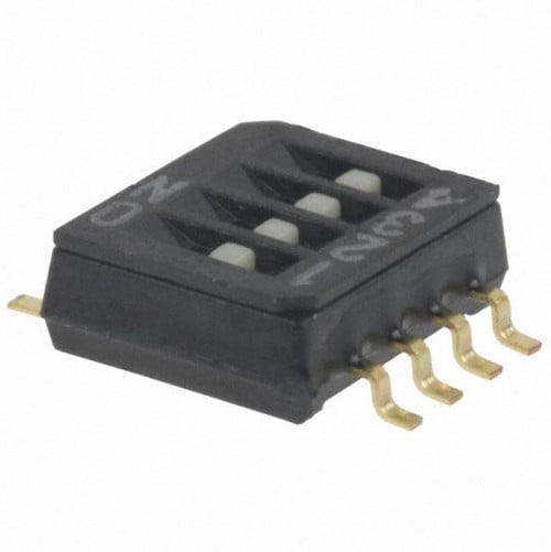 Pack of 2 CHS-04TB Switch Dip SPST 4 Position Surface Mount Slide ...