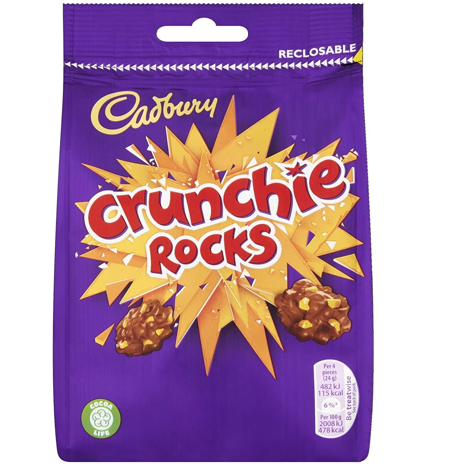 Pack of 2 - Cadbury Crunchie Rocks Bag110 G (Pack Of 5) Packaging May ...