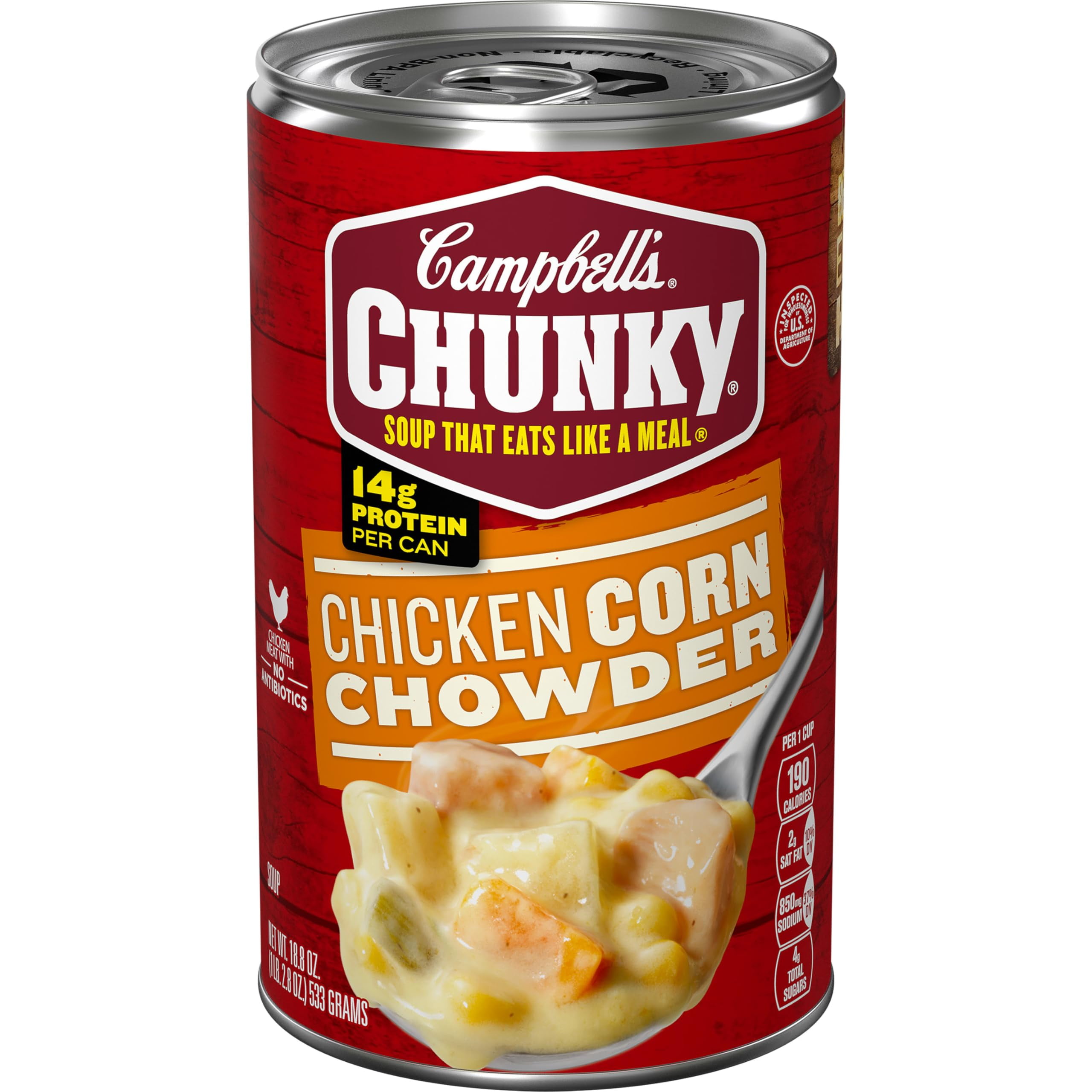 Pack of 2 - Campbells Chunky Soup, Chicken Corn Chowder Soup, 18.8 Oz ...