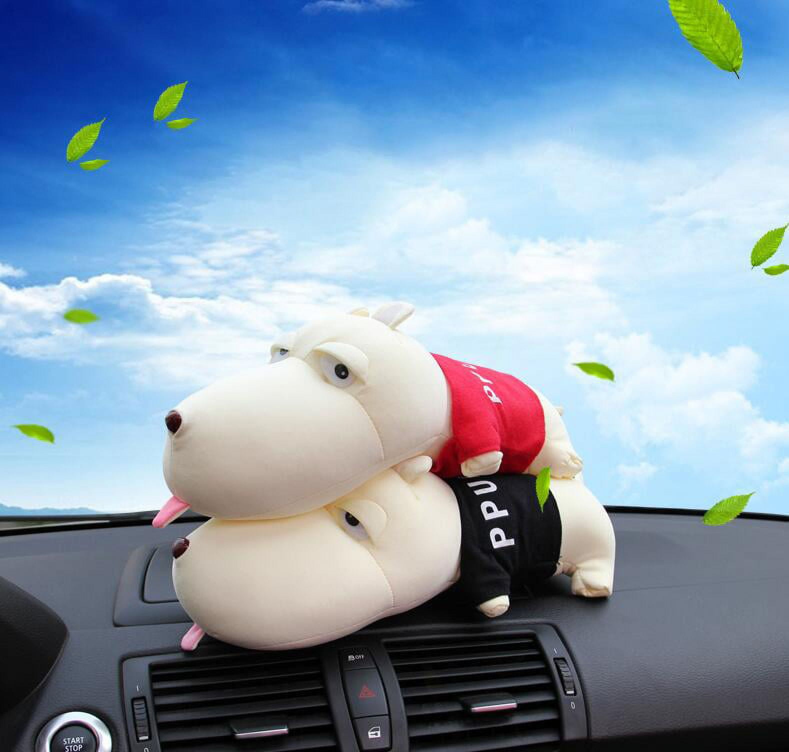 Pack of 2 Car Charcoal Activated Bamboo Bag Air Fresher Auto Cute Plush ...