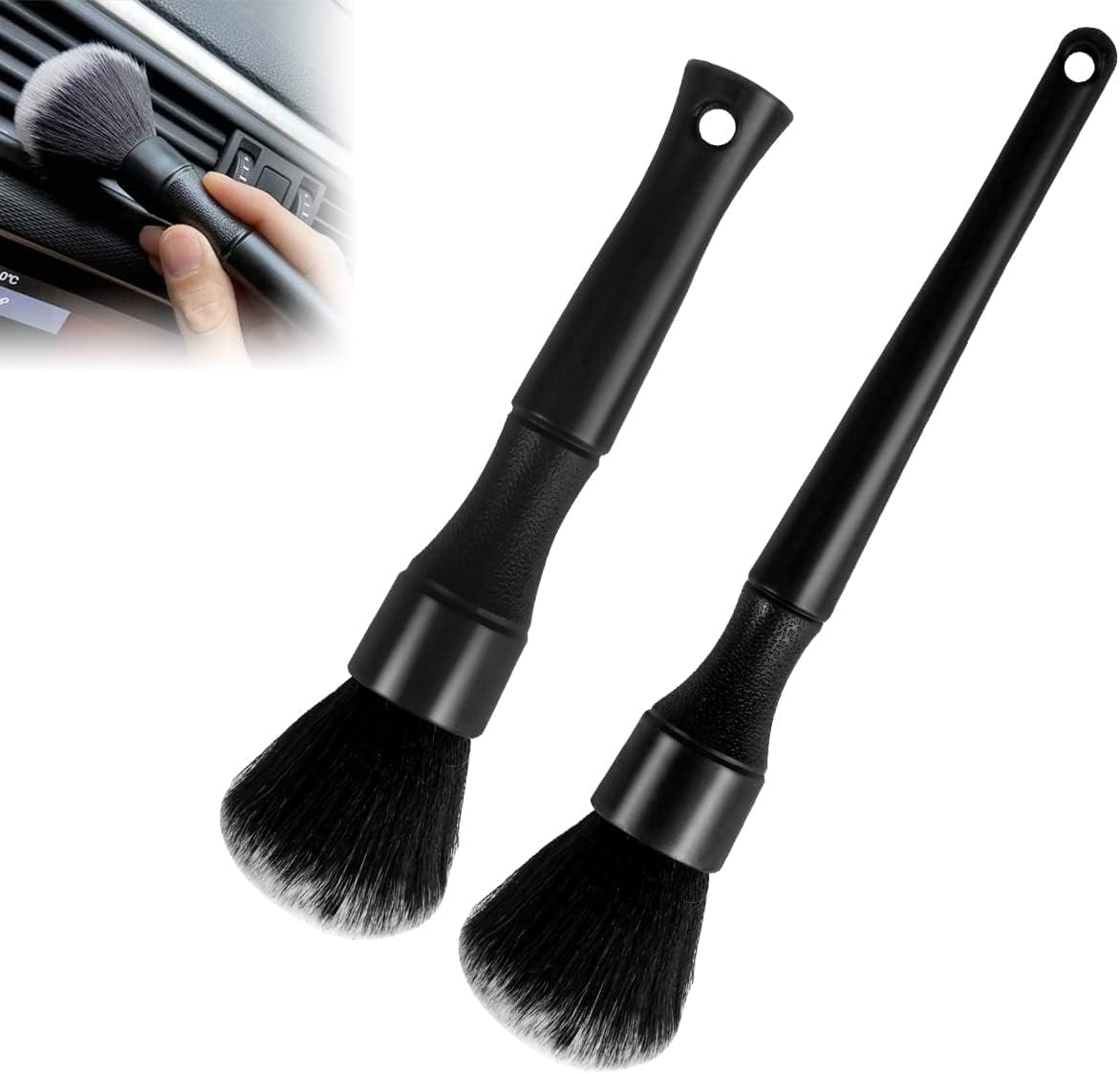 Pack of 2 Car Cleaning Brushes, Soft Detailing Brushes, Car Dust ...