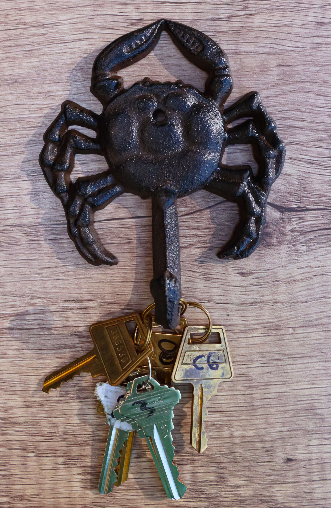 Pack of 2 Cast Iron Rustic Nautical Coastal Sea Shellfish Crab Wall ...
