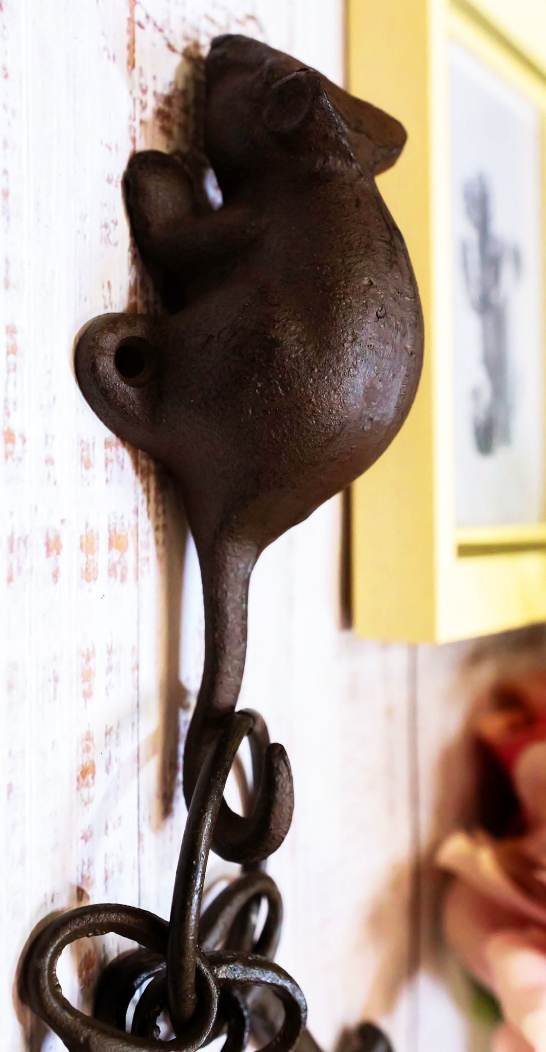 Pack of 2 Cast Iron Rustic Western Climbing Hamster Mouse Rat Wall Hook ...