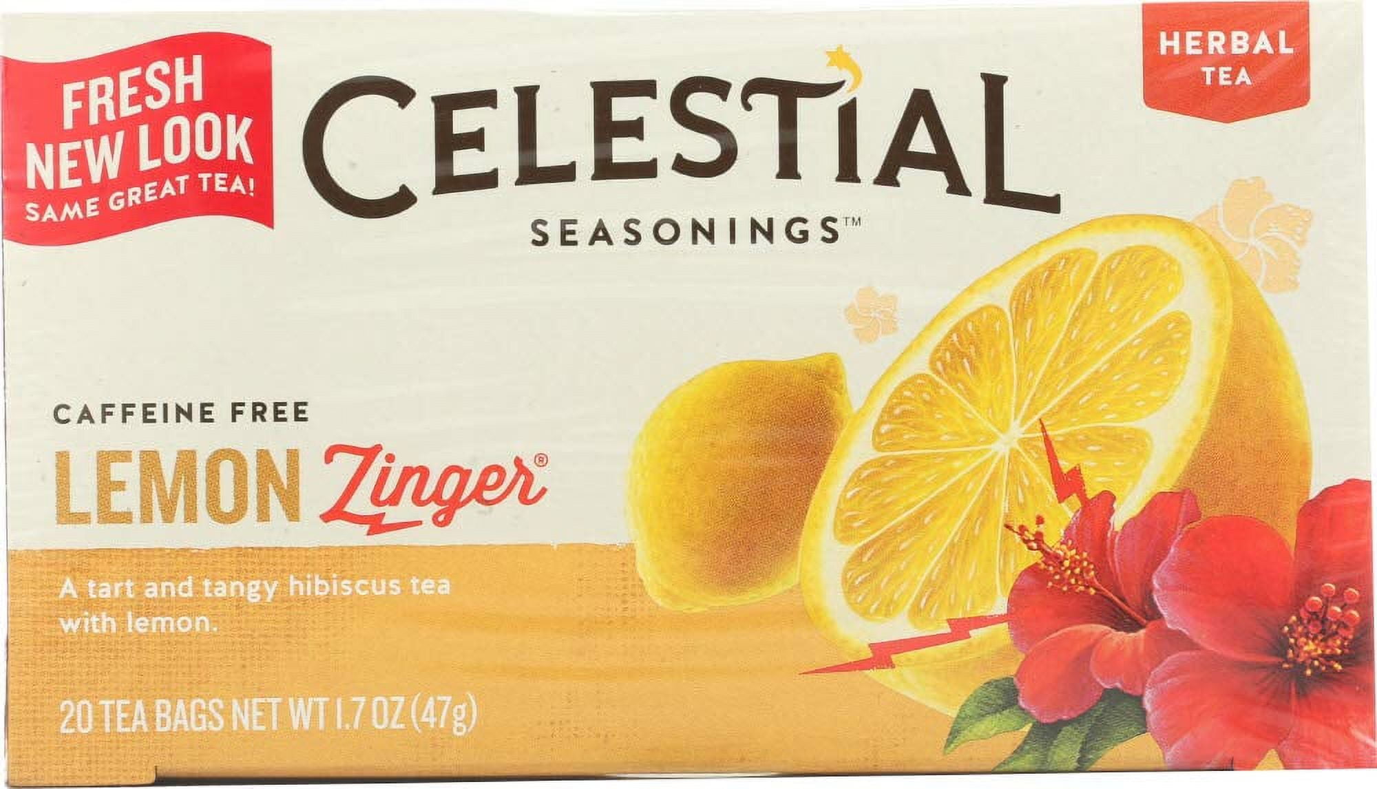 Pack of 2 - Celestial Seasonings Herb Tea,Lemon Zinger, 20 Bag ...