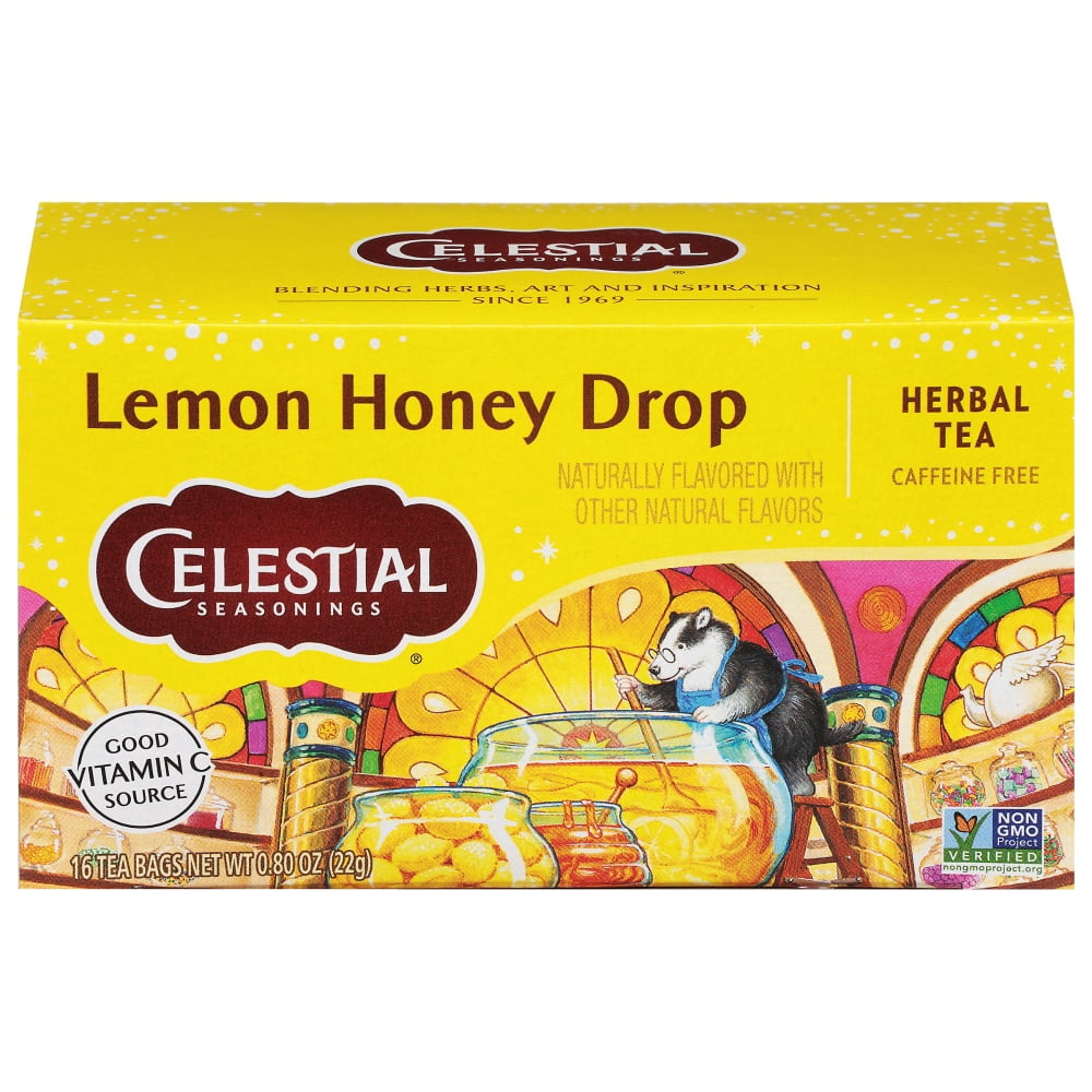 Pack of 2 Celestial Seasonings Lemon Honey Drop Herbal Tea Bags, 16 ct ...