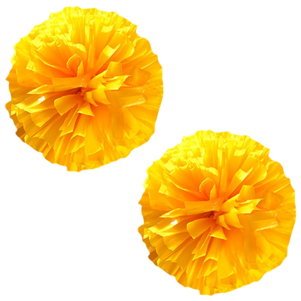 Pack of 2 Cheerleading Pom Poms 12 inch Foil Plastic Metallic ...