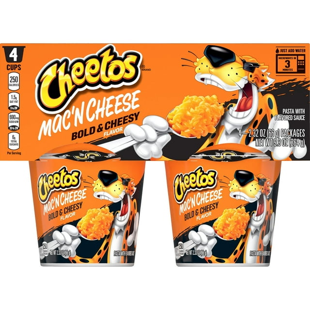 Pack of 2 Cheetos Microwavable Bold & Cheesy Mac 'n Cheese Cups, 4 ct ...