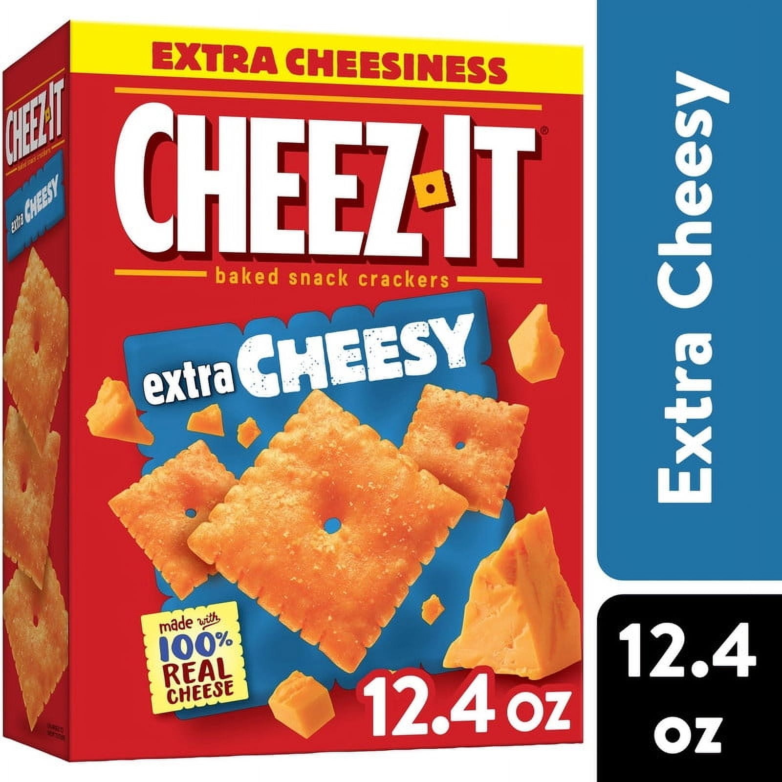 Pack of 2 Cheez-It Extra Cheesy Cheese Crackers, Baked Snack Crackers ...