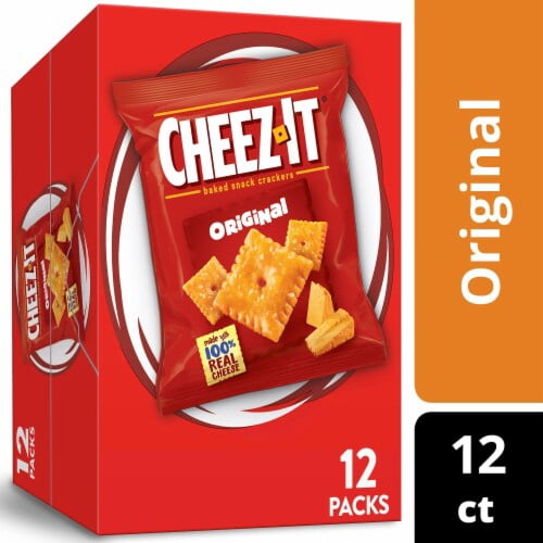 Pack of 2 - Cheez-It Original Cheese Crackers Multipack 12 ct / 1 oz ...