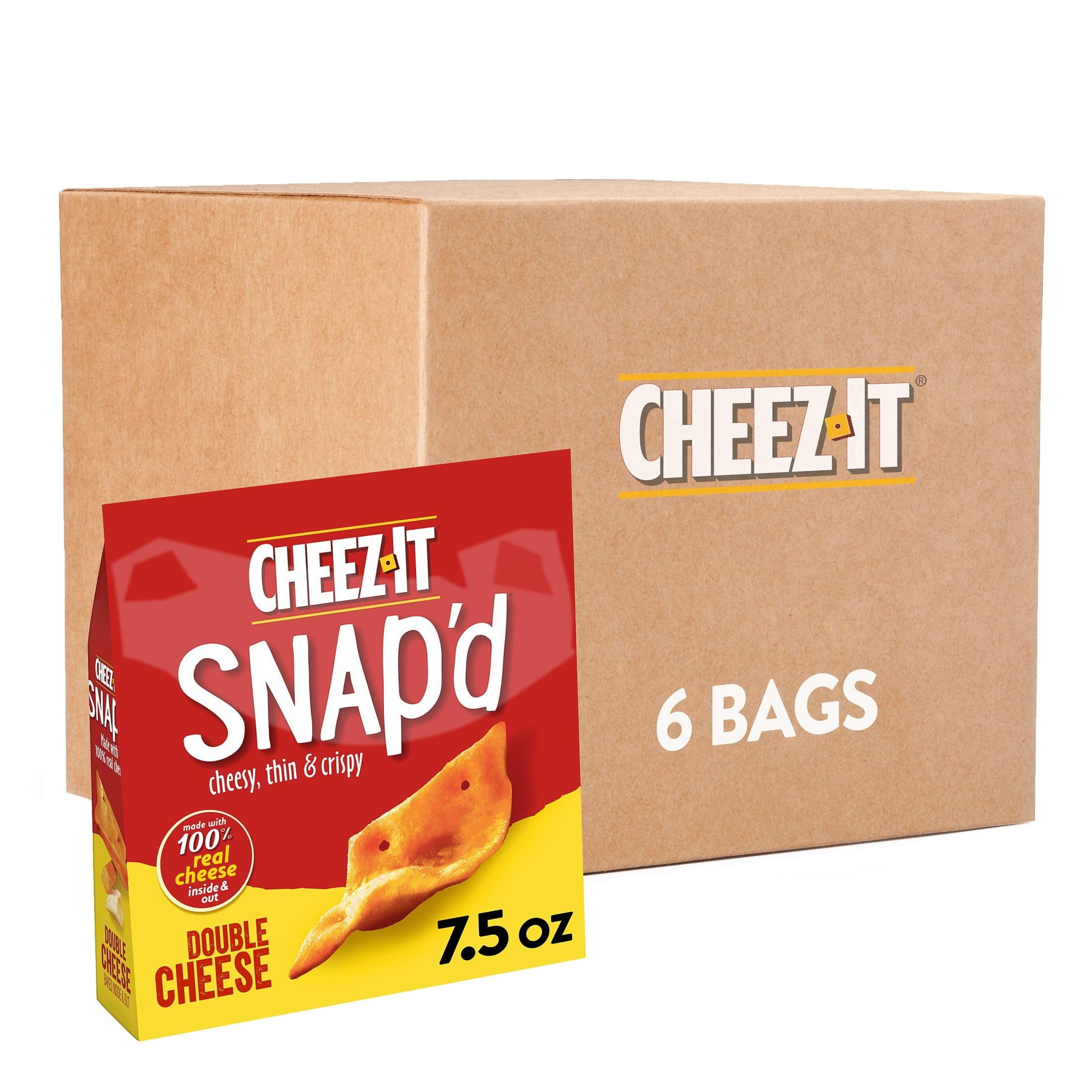 Pack of 2 - Cheez-It Snapd Cheese Cracker Chips, Thin Crisps, Lunch ...