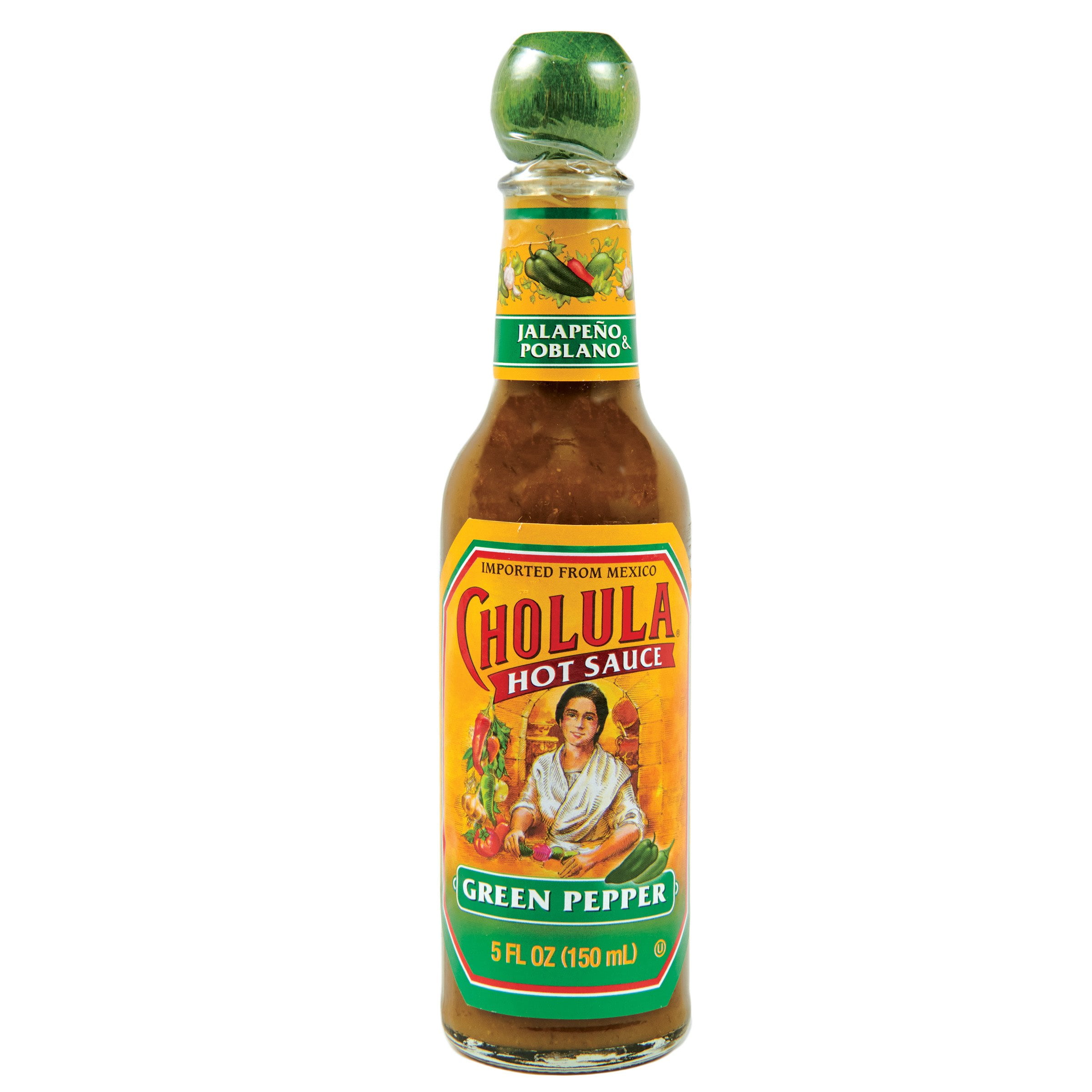 Pack of 2 Cholula Green Pepper Hot Sauce, 5 oz (Package May Vary ...