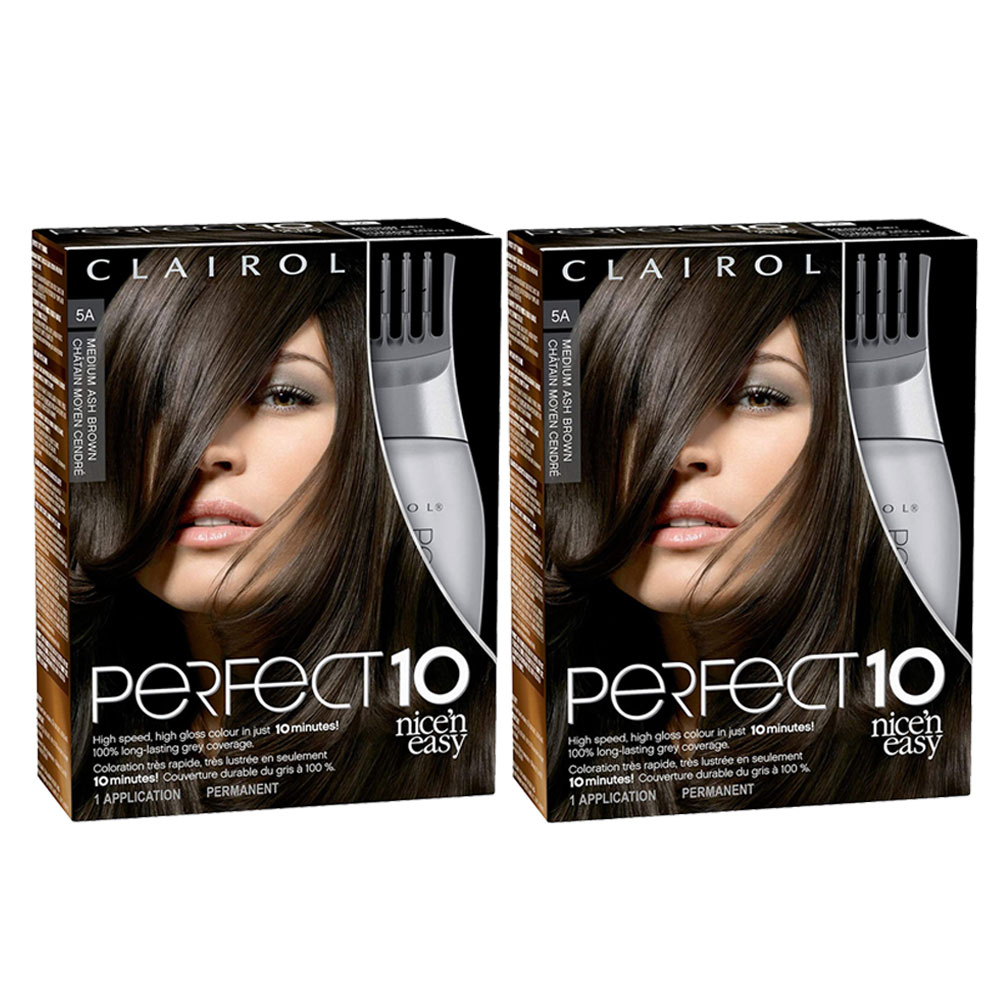 Clairol Nice'n Easy Perfect 10 Permanent Hair Color Dye, 6R Light ...